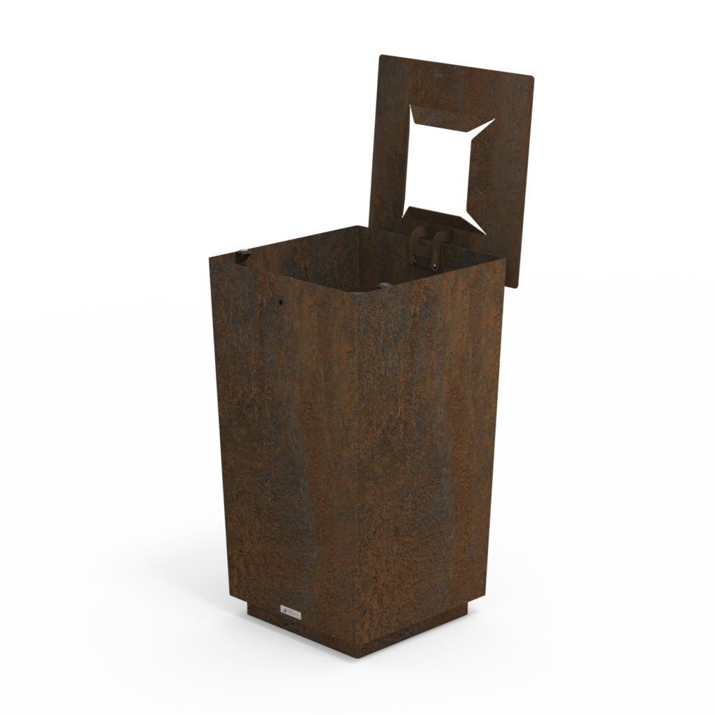 Te Mata Square Bin - Street Furniture